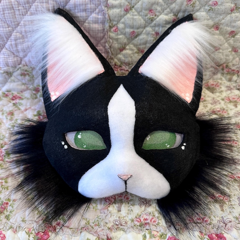Black Cat Therian Mask - Etsy