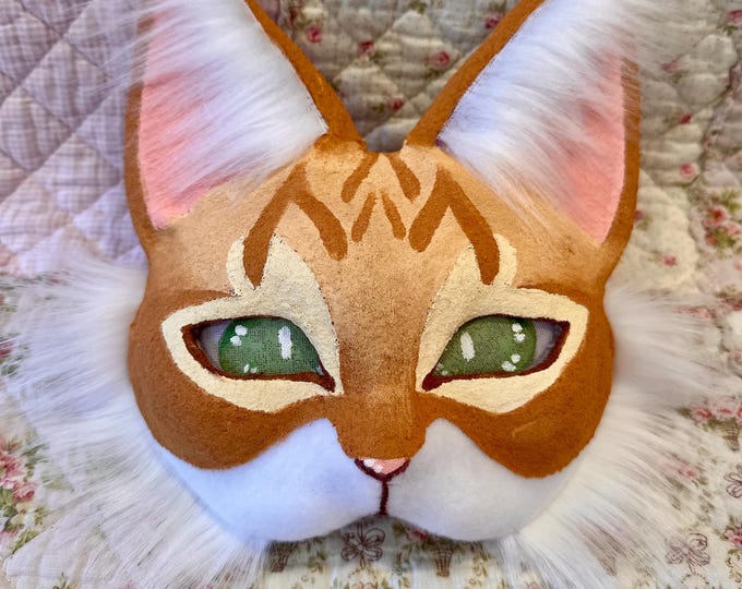 Therian Mask Orange Tabby Cat - Etsy