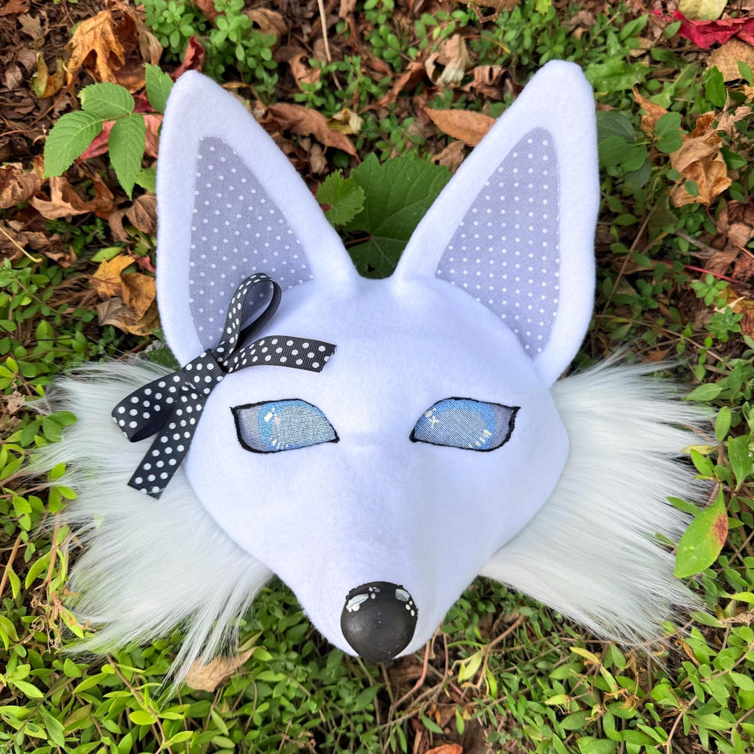 Therian Arctic Fox Mask Etsy