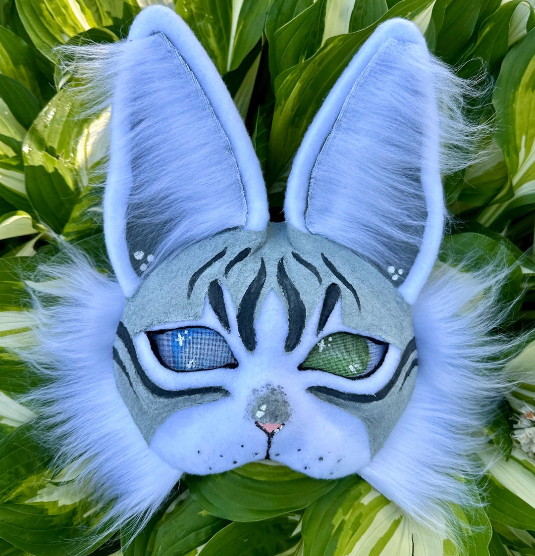 Therian Mask Gray Maine Coon Cat - Etsy