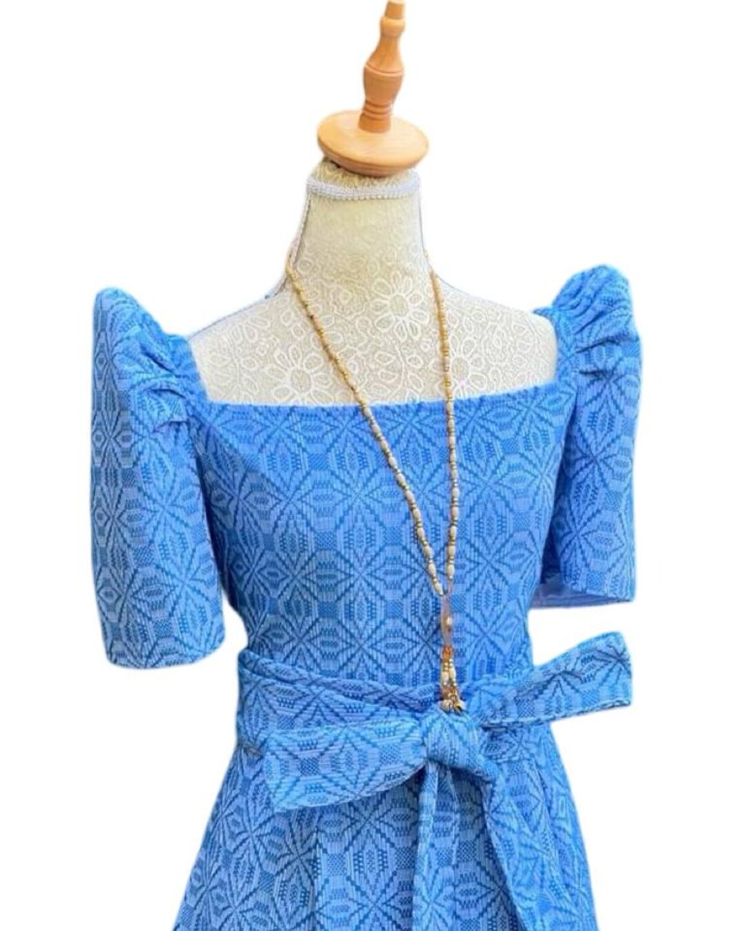 Filipiniana A Line Belted Gown Pinilian Inabel - Etsy