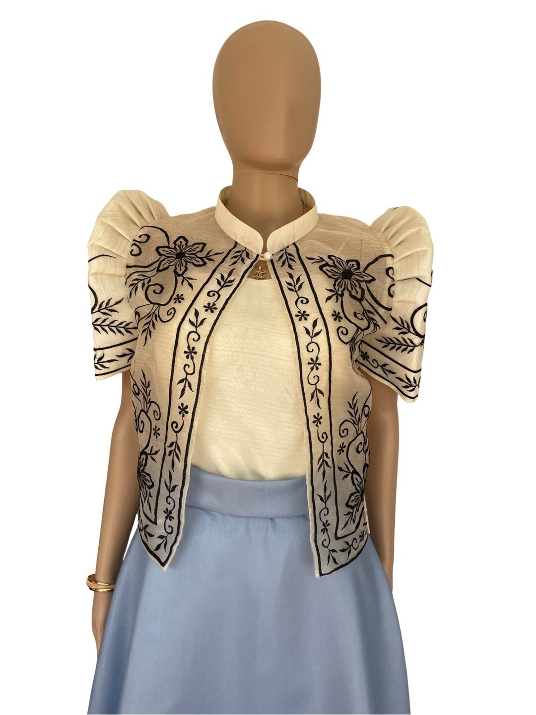 Filipiniana Bolero Blouse Length Embroidered - Etsy