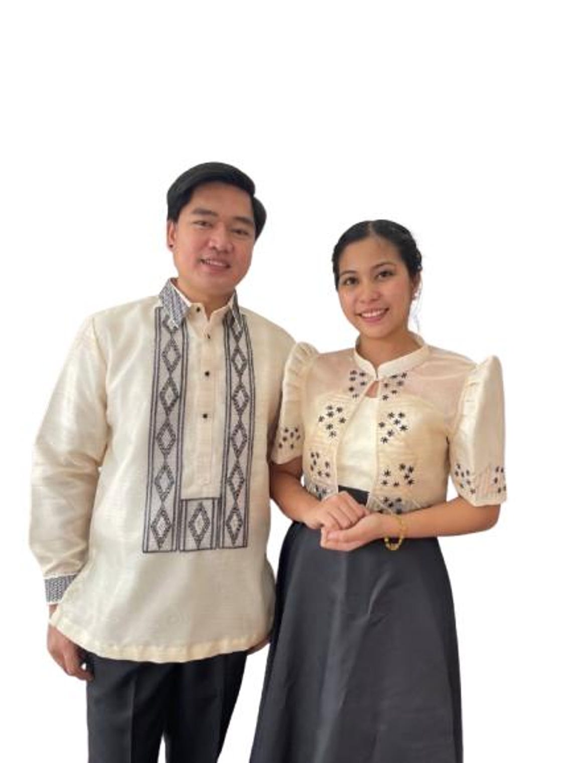 Filipiniana Bolero Set Couple & Barong Double Collar Embroidered - Etsy