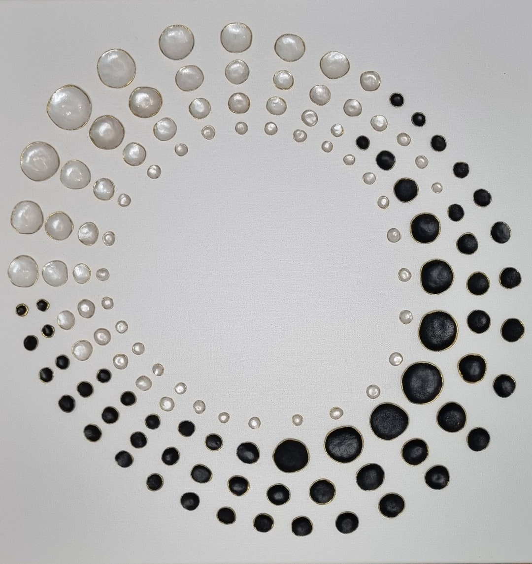 Neptune's Rings. Original Textured Clay Detail Art. Modern Art Clay, 3D ...