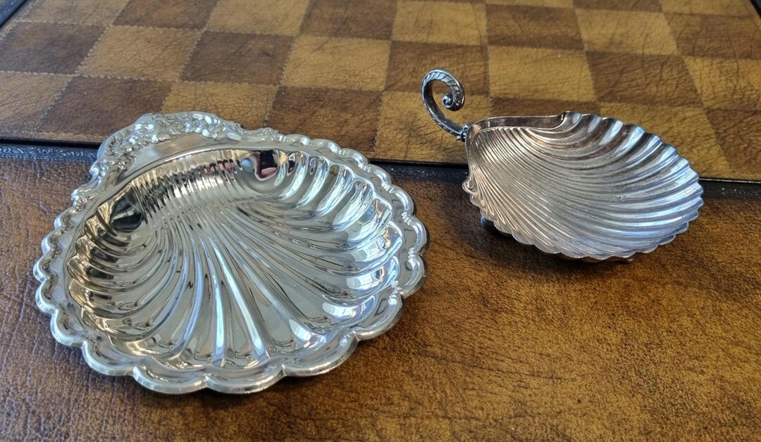 Vintage Silver Plated Scallop Shell Dishes, Set of 2 - Etsy