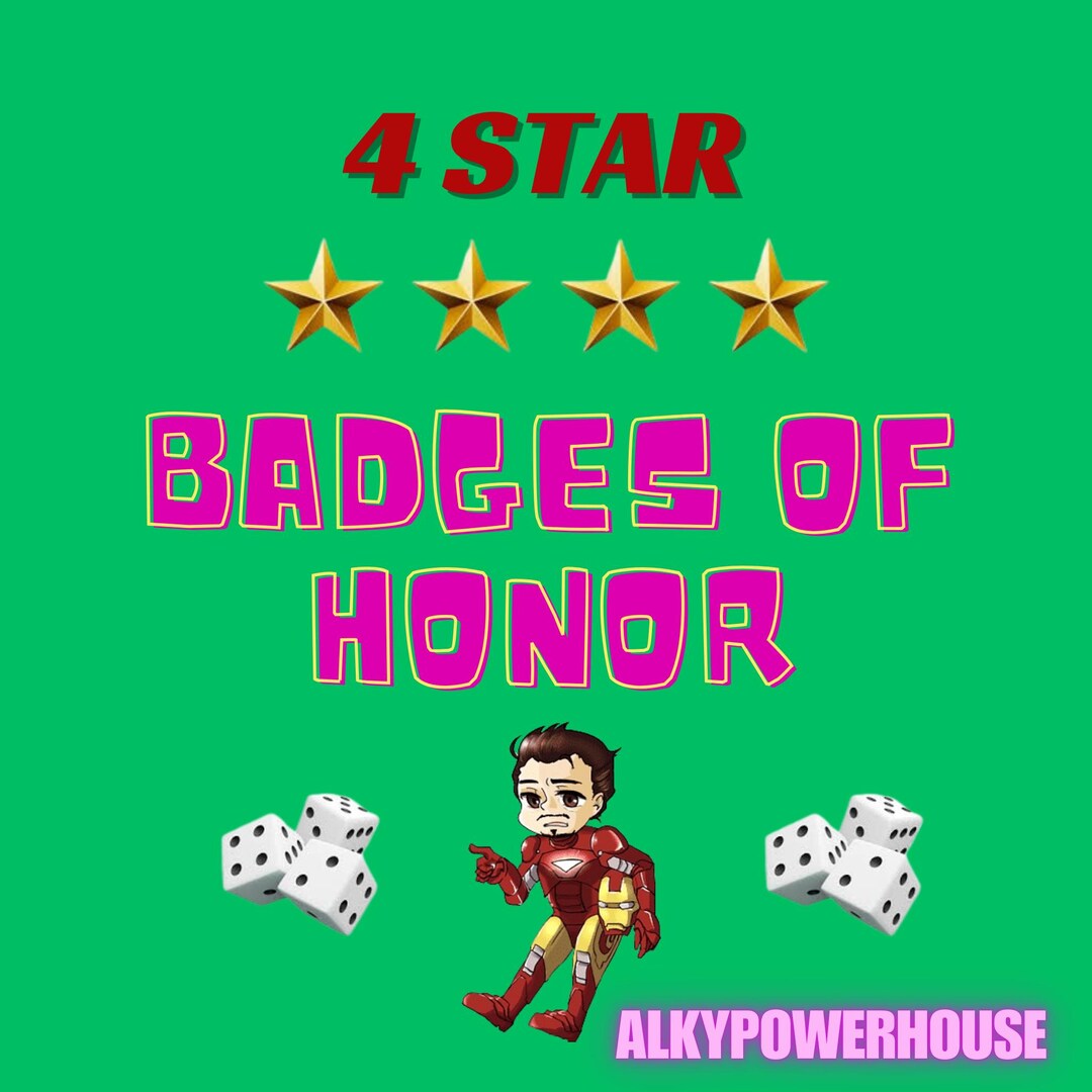 BADGES OF HONOR 4 Star Monopoly Go Sticker Set 8 - Etsy