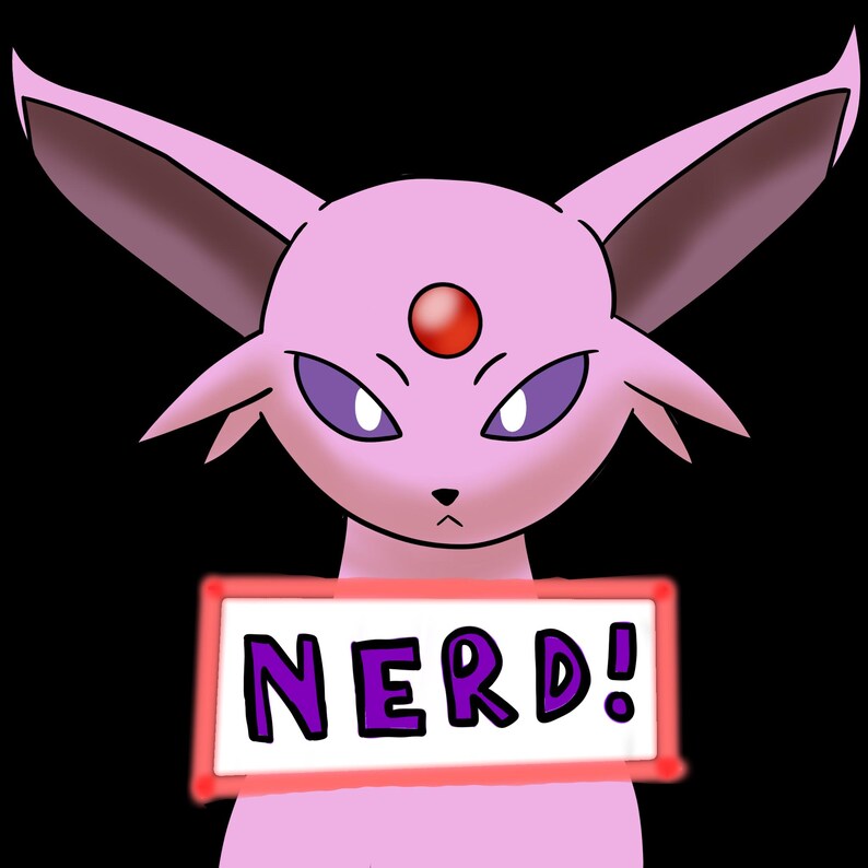 Espeon Nerd Emote (animated and Not Animated) - Etsy