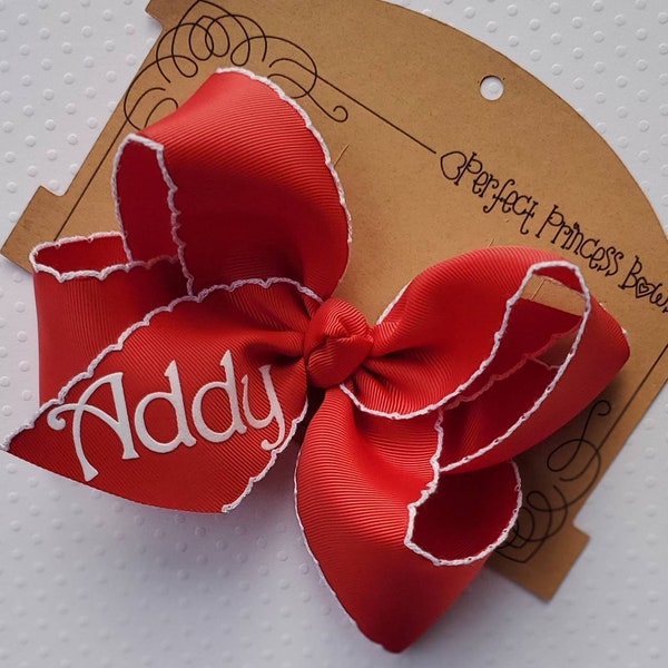 Monogrammed Hair Bow - Etsy