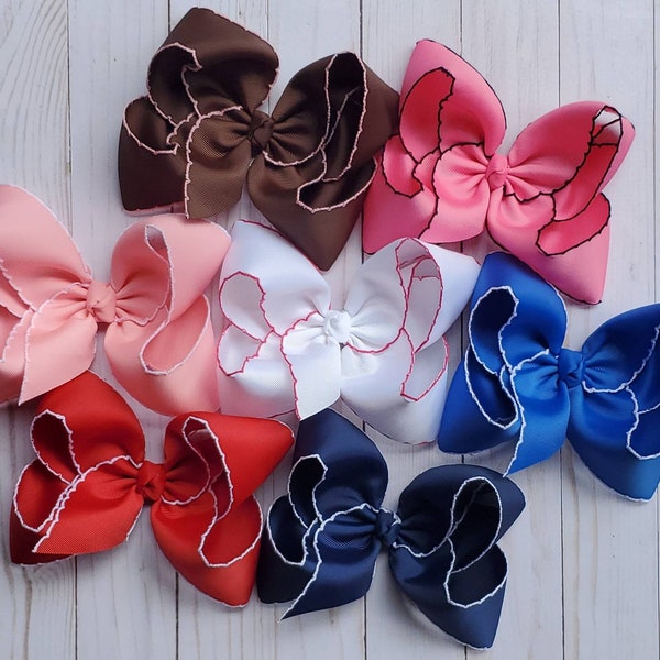 Solid Color Hair Bow - Etsy
