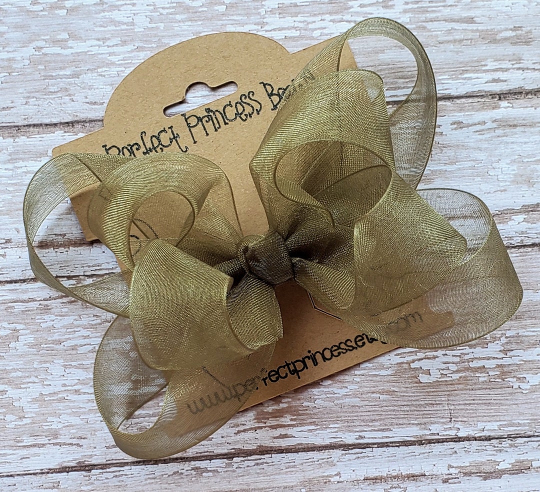 Moss Green 4 Inch Double Layer Loopy Style Sheer Organza Hair Bow - Etsy