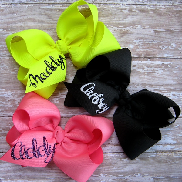 Monogrammed Hair Bow - Etsy