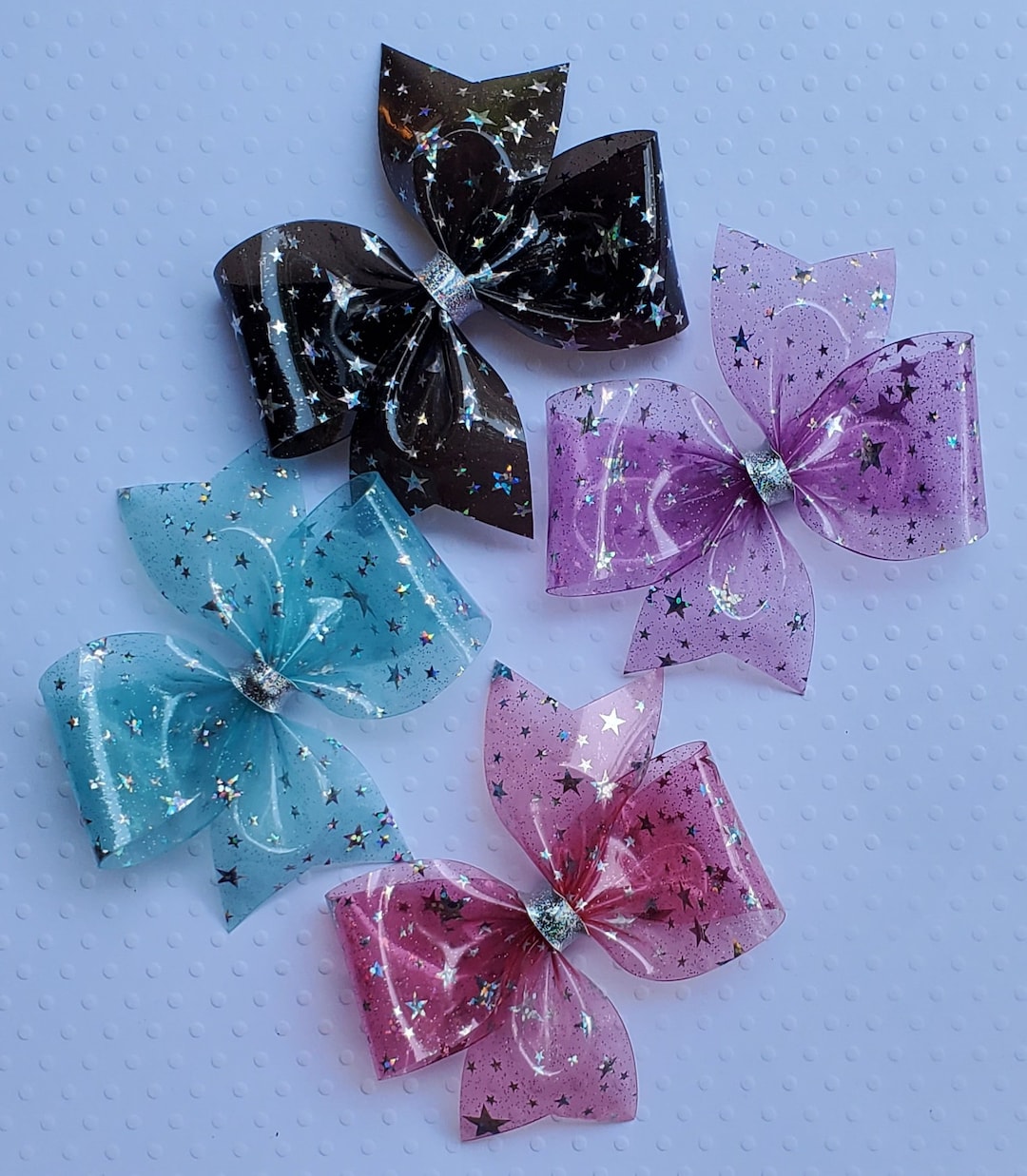 Holographic Star Print Waterproof Pool Bow - Available in Light Blue ...