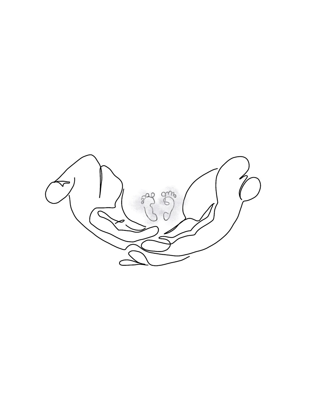 Miscarriage Line Art Print Continuous Line Drawing Grief Infant Loss ...
