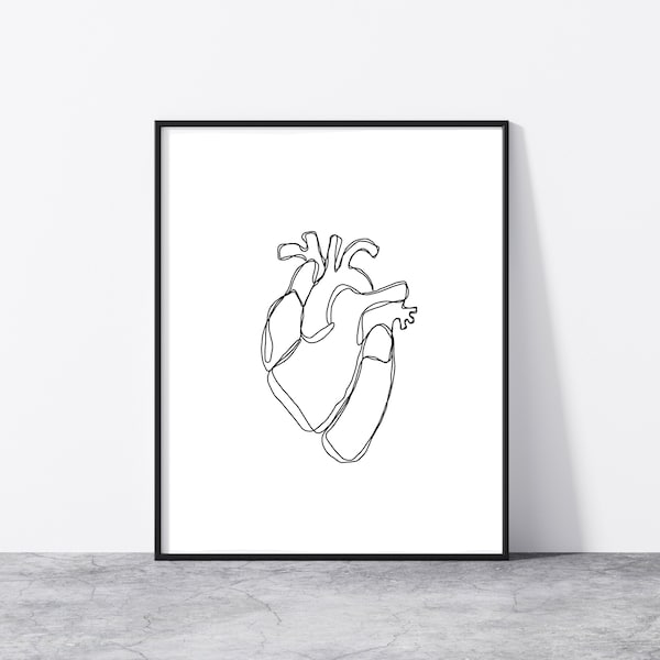 Heart Line Drawing - Etsy
