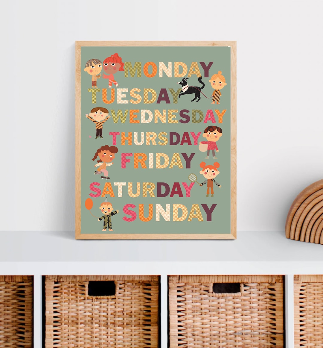 Days of the Week Poster - Etsy