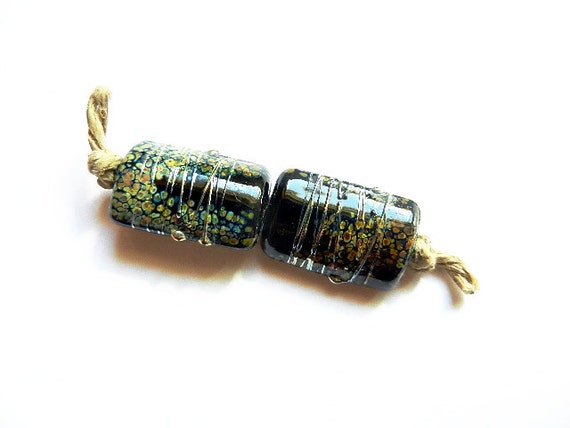 Made to Order RAKU DUSTED JET 2 black raku frit and | Etsy