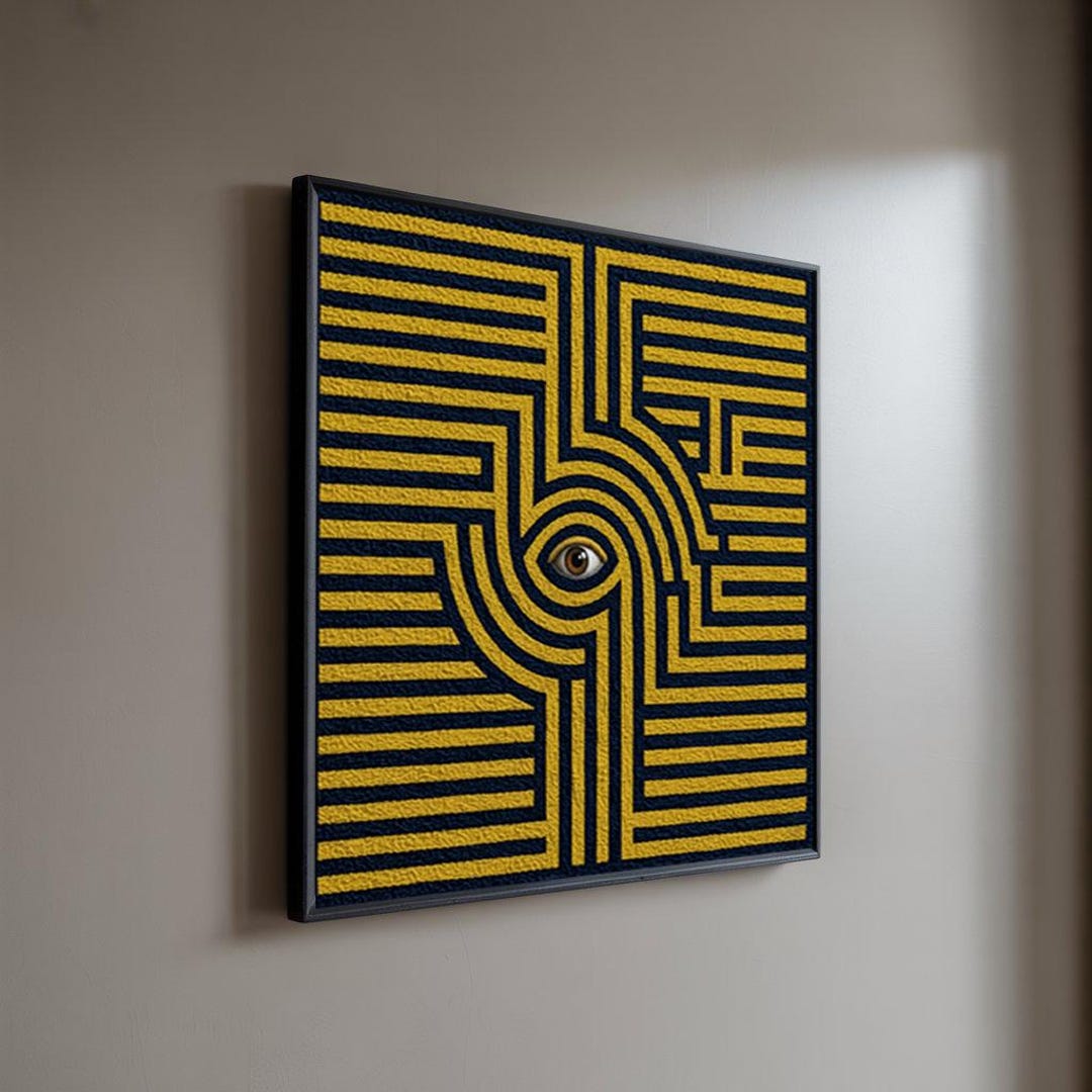 Paradox Maze Lenticular Op Art Wall Art – 3D Optical Illusion Eye ...