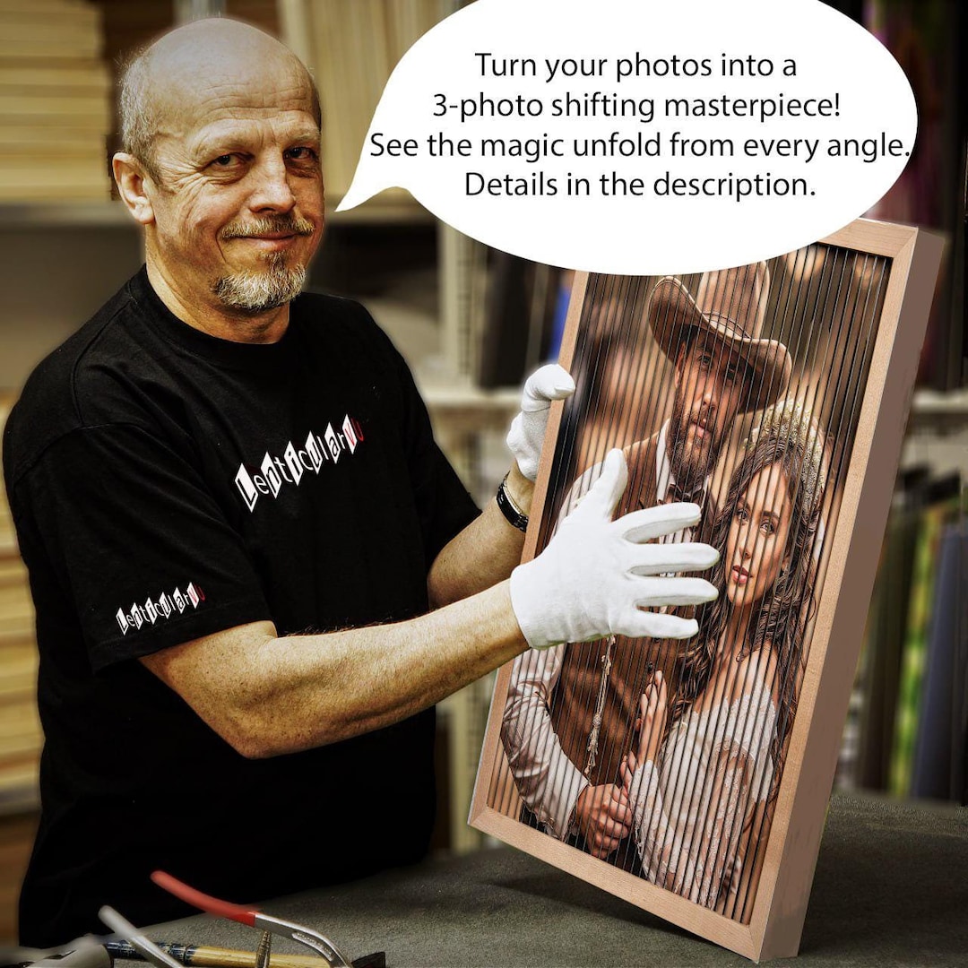 Custom Lenticular Portrait From Photo | Unusual Personalized Gifts for ...
