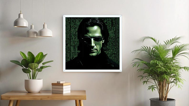 Keanu Reeves Matrix Lenticular, Dimensional Wall Art, Three Piece ...
