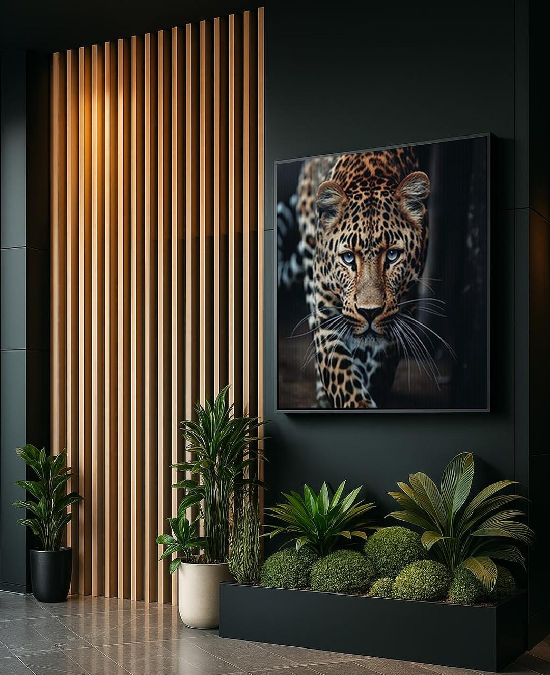 Lenticular Leopard Wall Art • Large Animal Print for Living Room or ...
