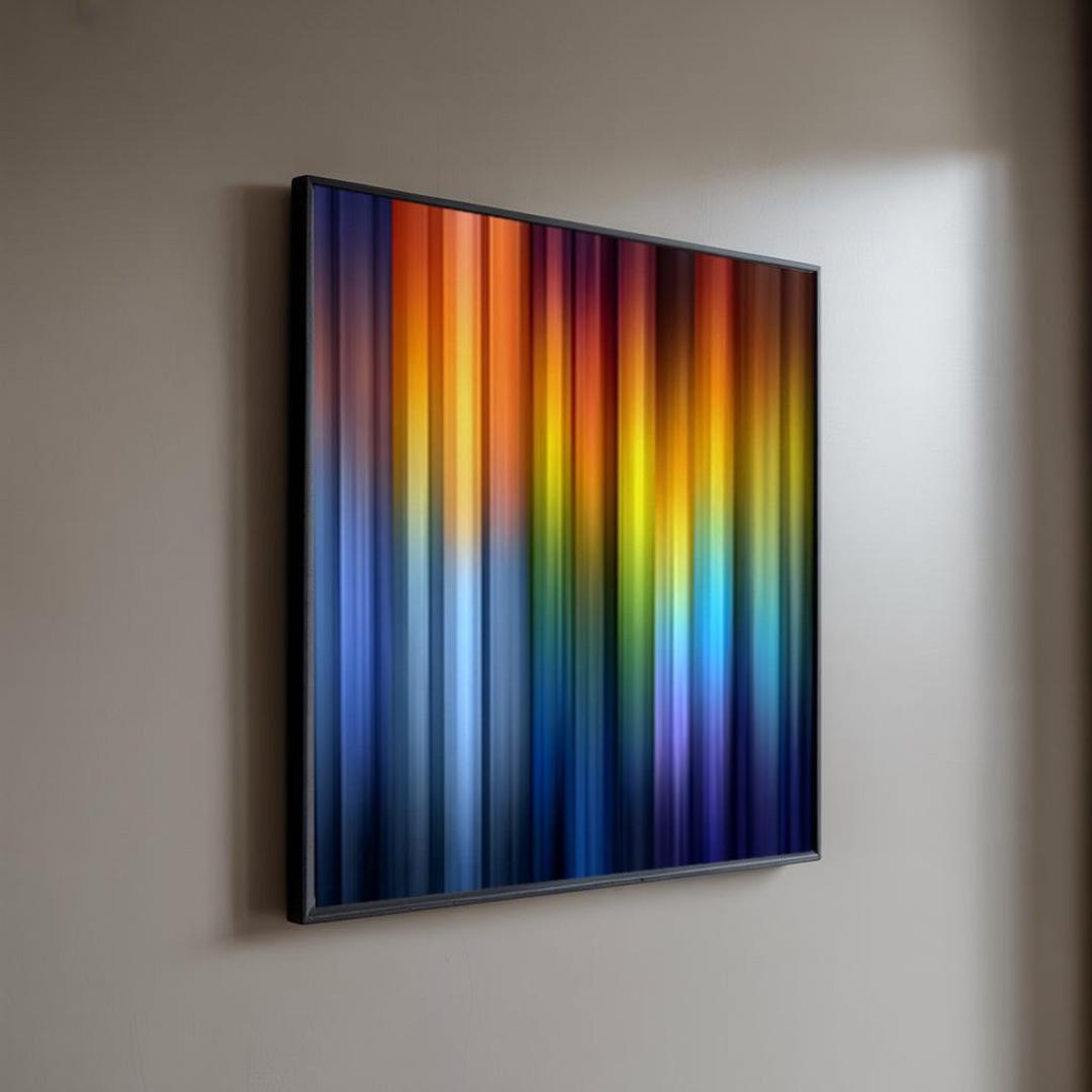Lenticular Art – “ethereal Tide” Color Gradient Optical Illusion Light ...