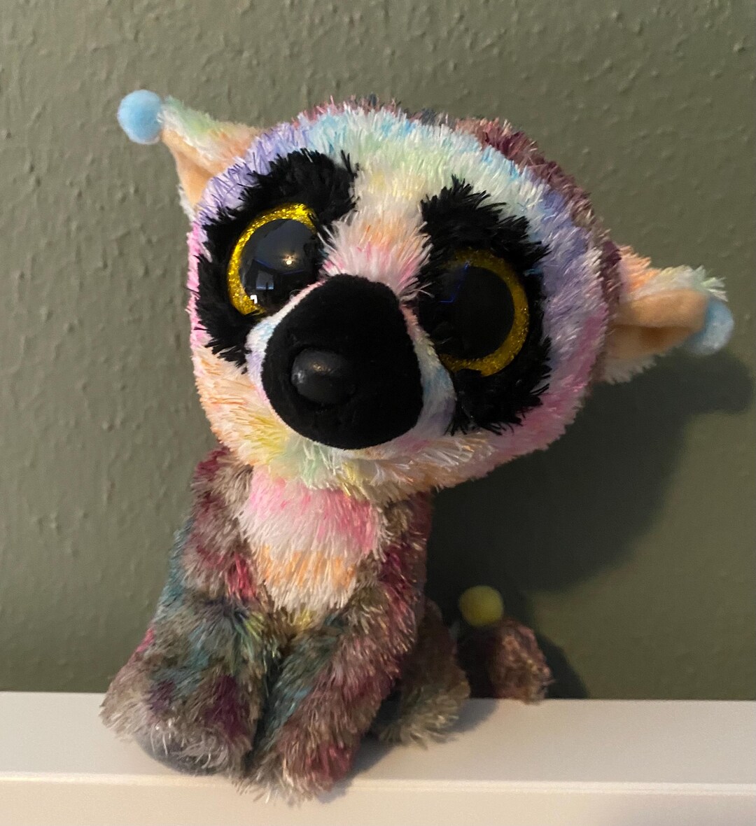 Rainbow Kidcore Beanie Boo Pastel Clowncore Lemur Ty Custom Plush - Etsy