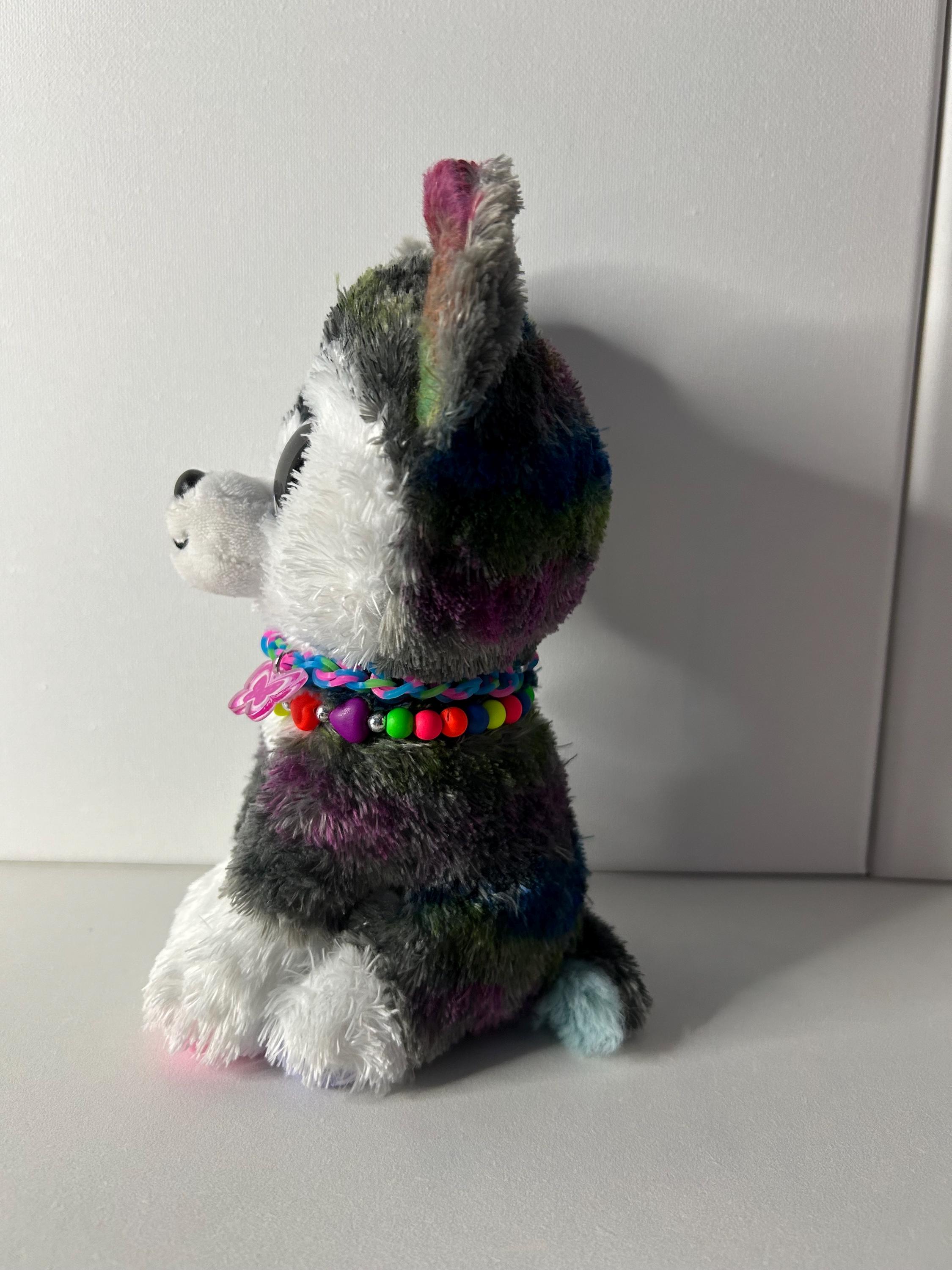 Rainbow Husky Beanie Boo Custom Plush Ty Toy Stuffed Animal - Etsy