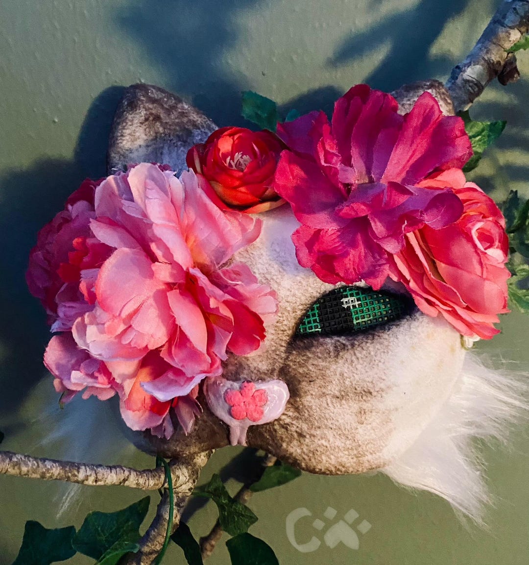 Therian Cat Mask Colorpoint Siamese Ragdoll Cottagecore Flower - Etsy