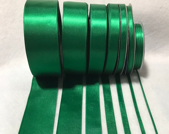 2.5 or 4 Emerald Green Velvet Luster Ribbon Farrisilk Designer Ribbon ...