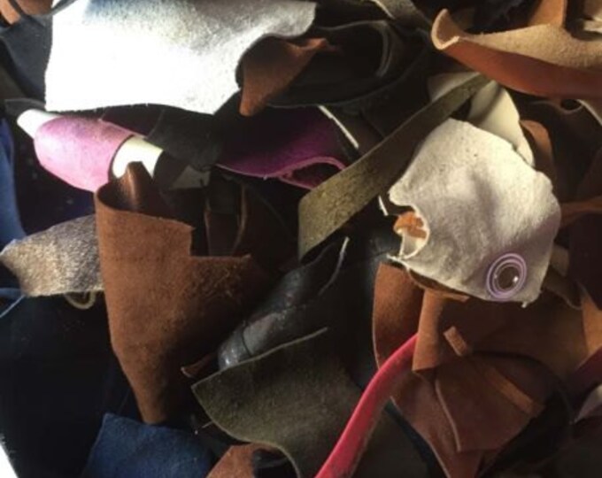 LOT OF Genuine Leather Hide Scraps 1 Pound - Etsy