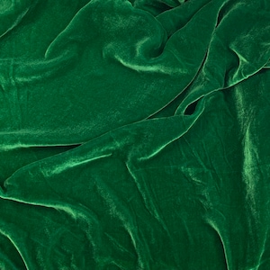 CHRISTMAS GREEN Silk Velvet Fabric - Etsy