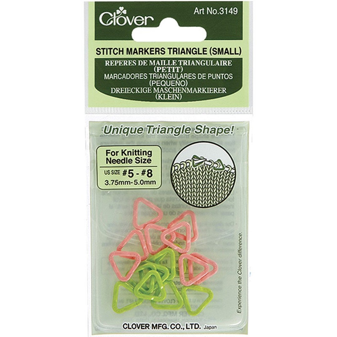 Clover Triangle Stitch Markers-sizes 5 to 8 16/pkg - Etsy