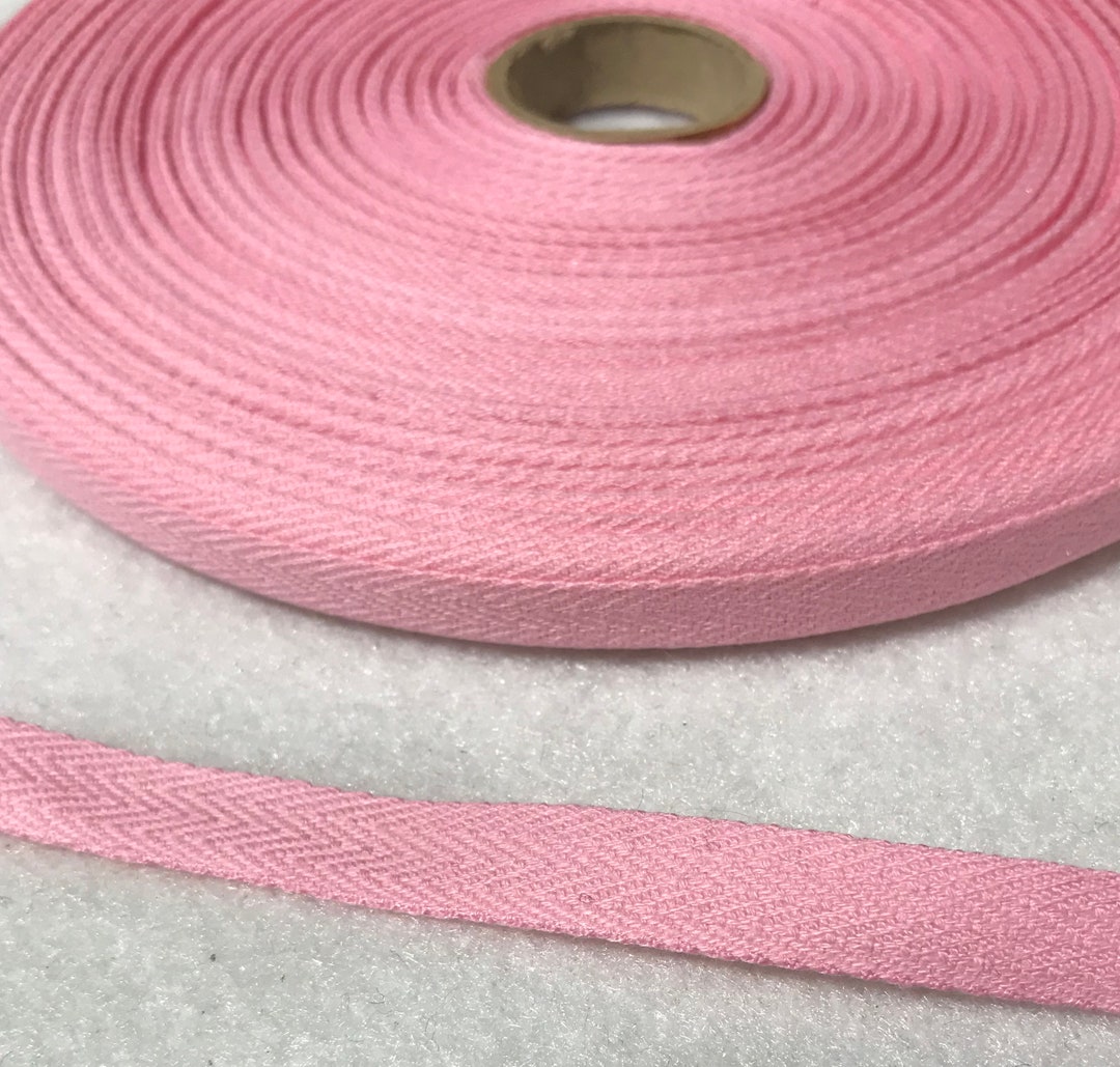 Pink Cotton Twill Tape 7/16" / 11mm Width - Made in France - 3 Yards ...