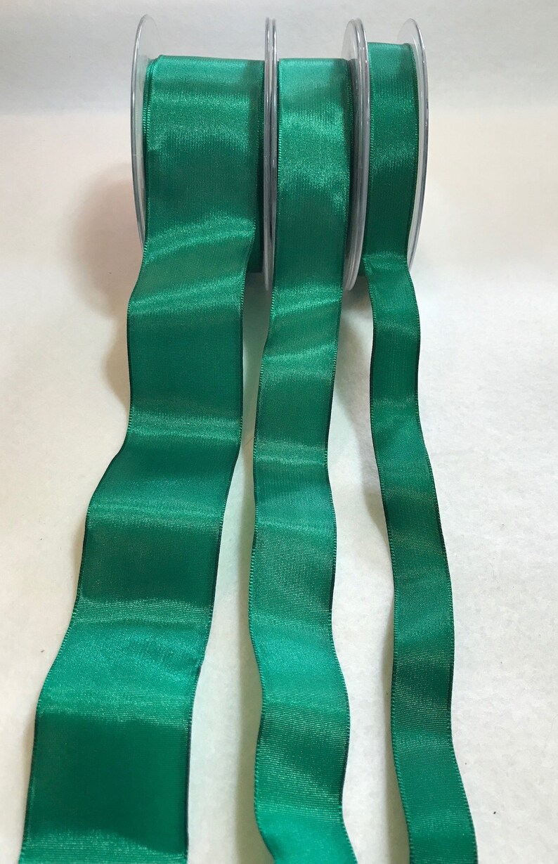 Emerald Green Wired Taffeta Ribbon Made in France 3 Widths - Etsy