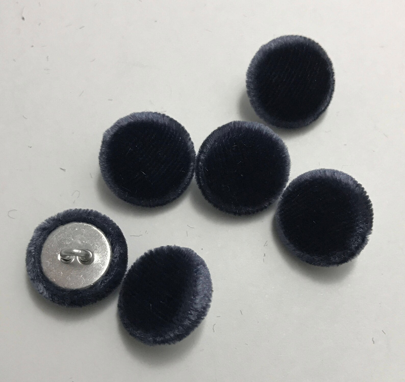 Ocean Blue SILK VELVET Fabric Buttons Hand Made Buttons - Etsy