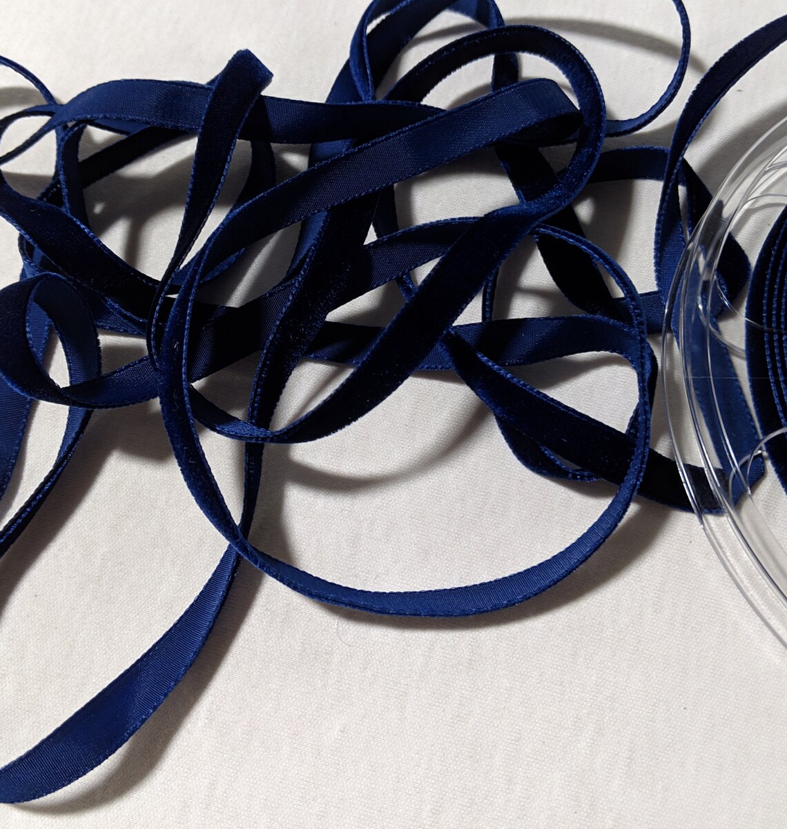 French VELVET Ribbon NAVY BLUE Blue by the Yard 3/8 Inch - Etsy