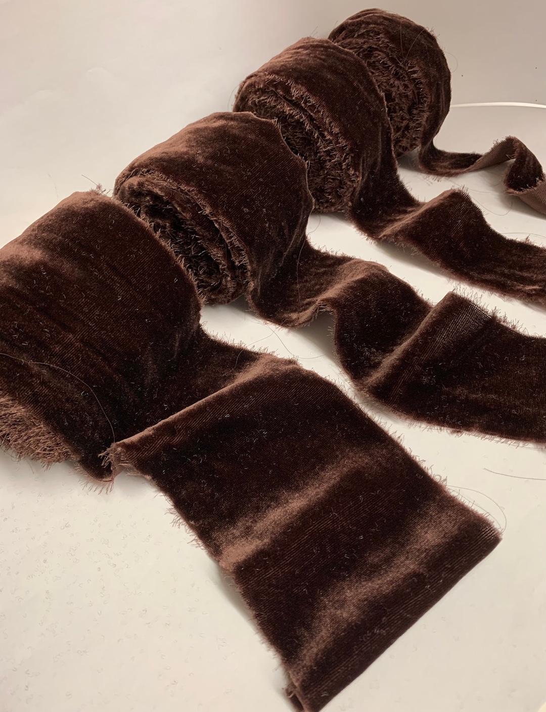 Chocolate Brown Silk Velvet Ribbon ( 4 Widths to Choose From) - Etsy