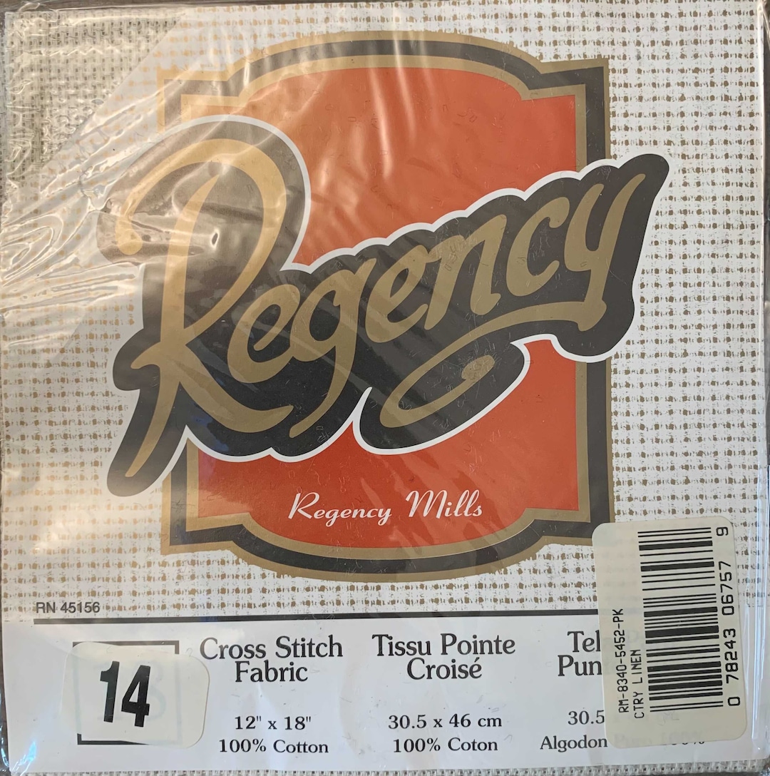 Regency Mills Aida Cloth Cross Stitch Fabric, 12 by 18-inch, 100% ...