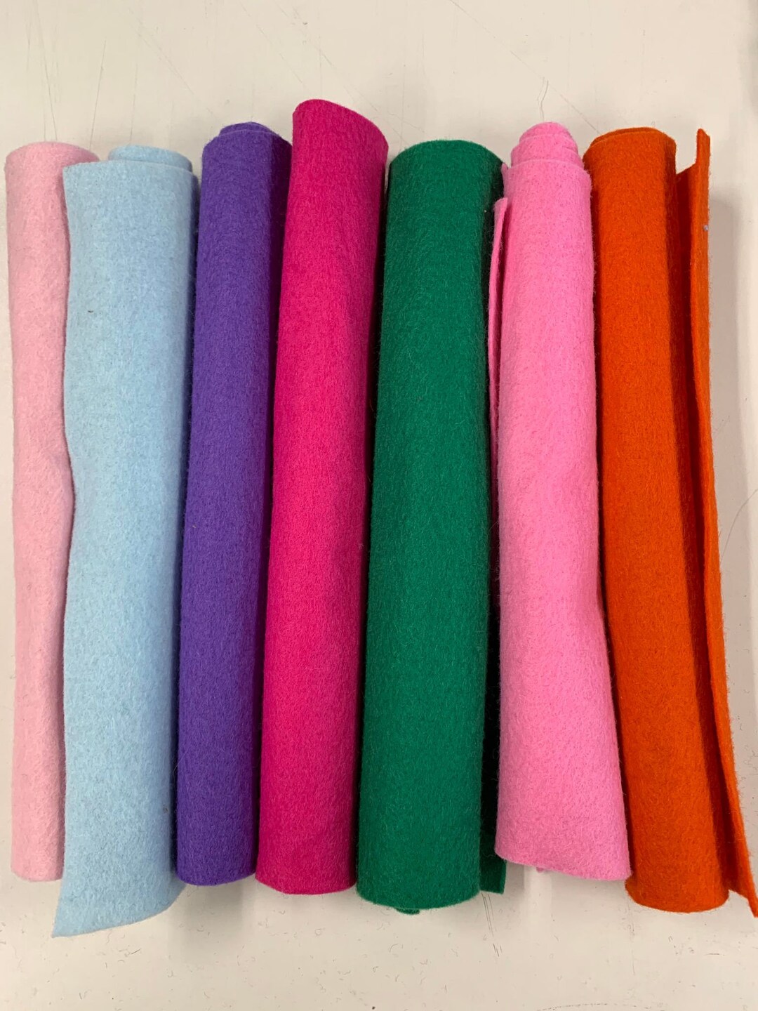 7 Color Piece Set - Wool /rayon Blend Felt Fabric - 9"x12" Each - Etsy