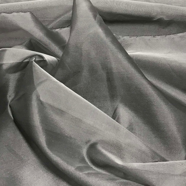 Grey Silk Fabric - Etsy