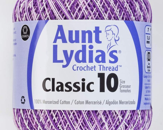 Coats Aunt Lydia's Crochet Cotton Thread Classic Size 10, Black (154 ...