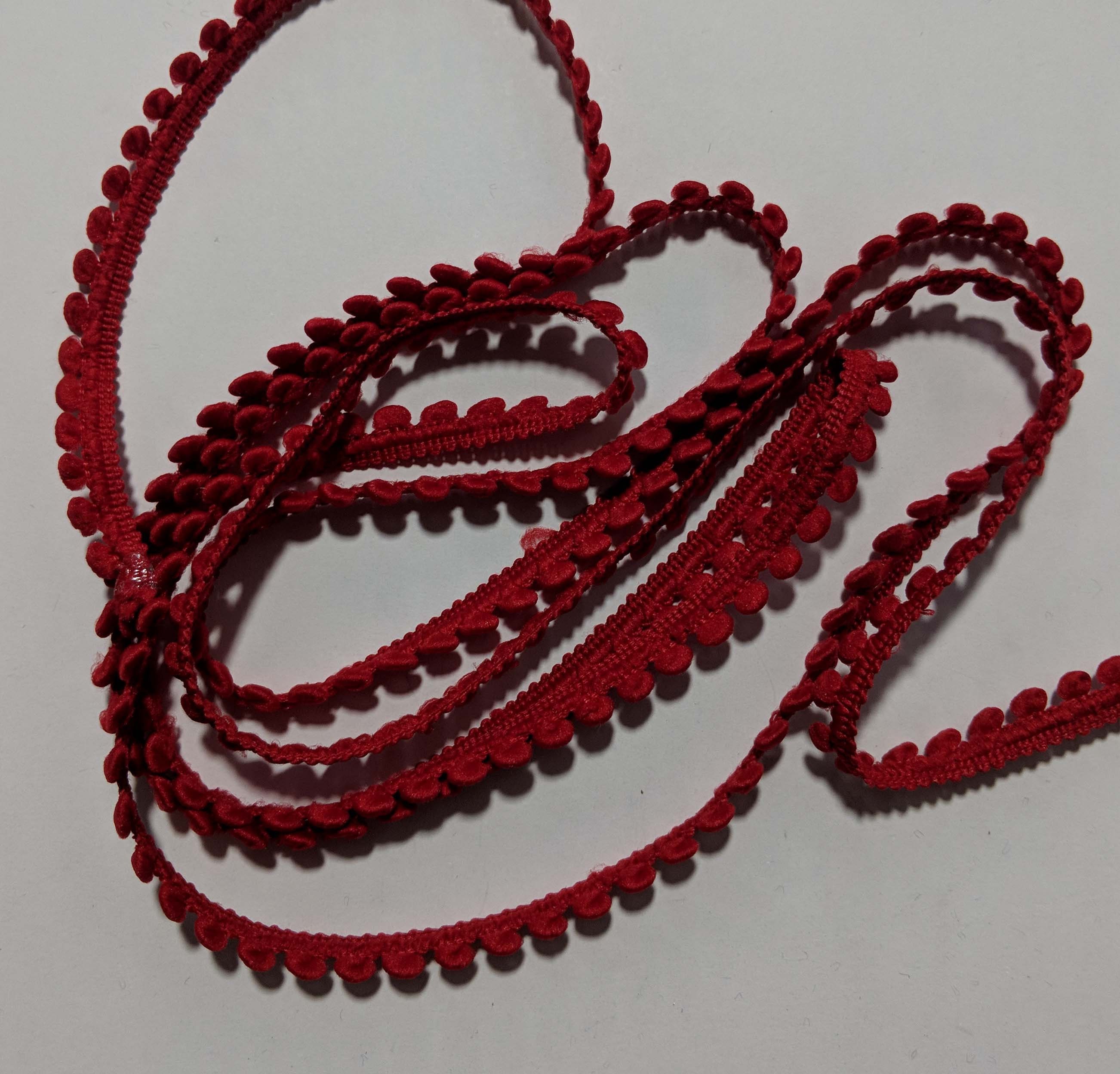 RED French Pom Pom Trim 3/8 Wide - Etsy