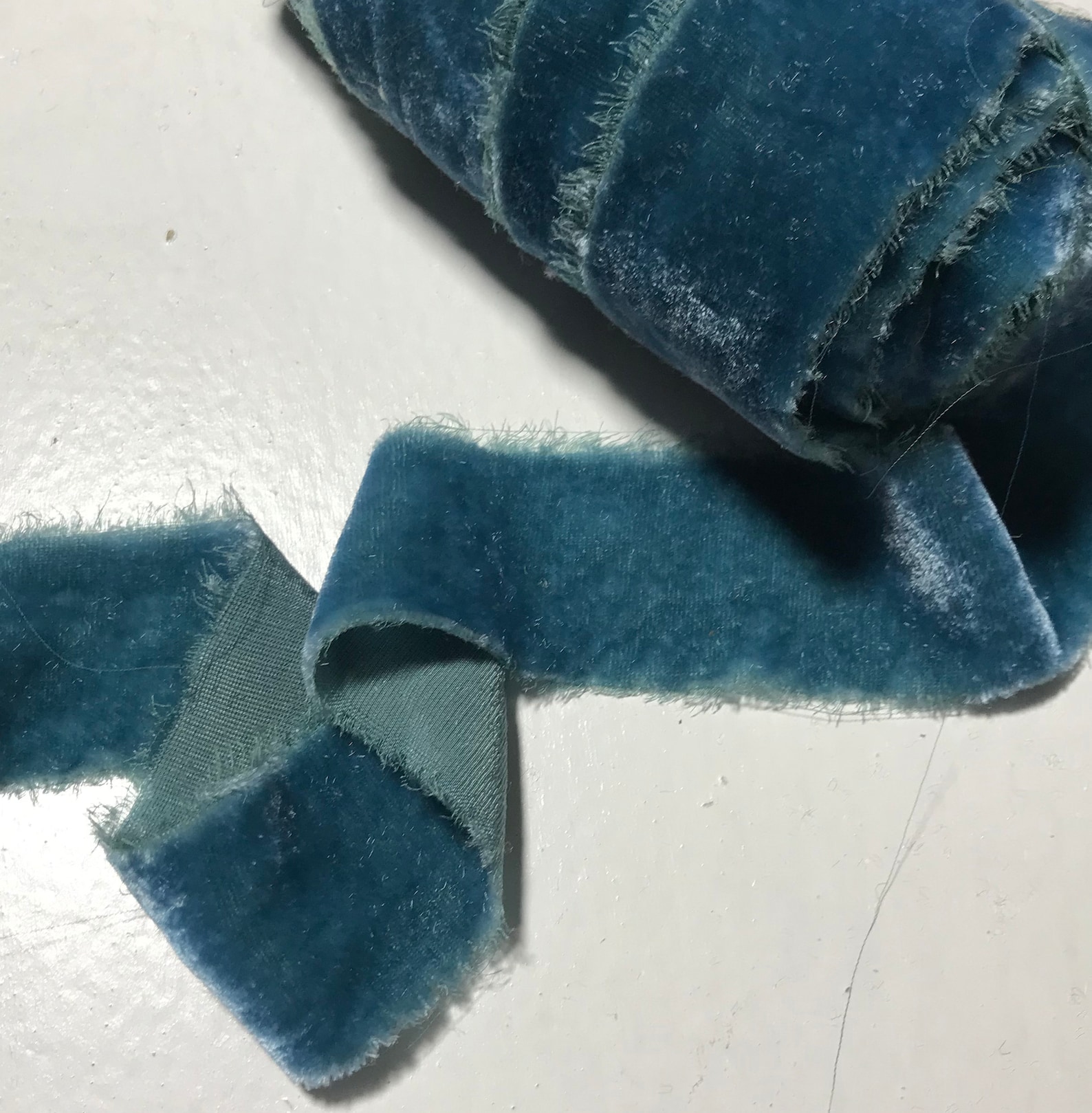 Hand Dyed Victorian Blue Silk Velvet Ribbon 4 Widths to - Etsy