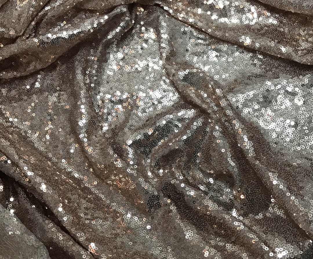 Rose Gold SEQUIN Spangle Sewn on Mesh Fabric - Etsy