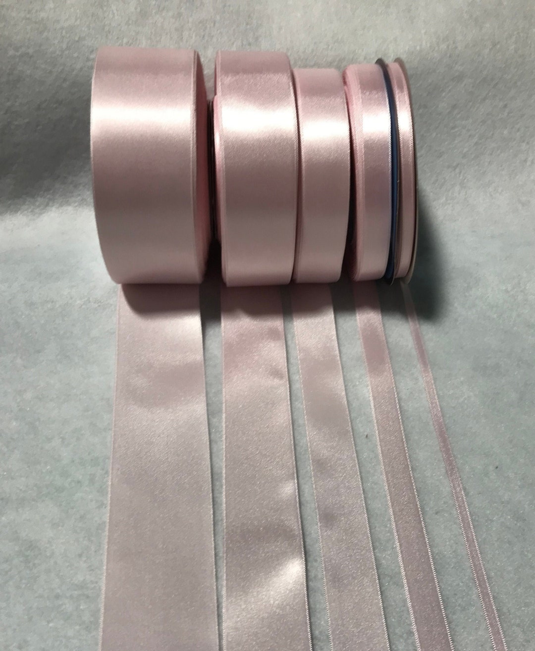 Blush Pink Double Sided Satin Ribbon - Made in France (6 Widths to ...