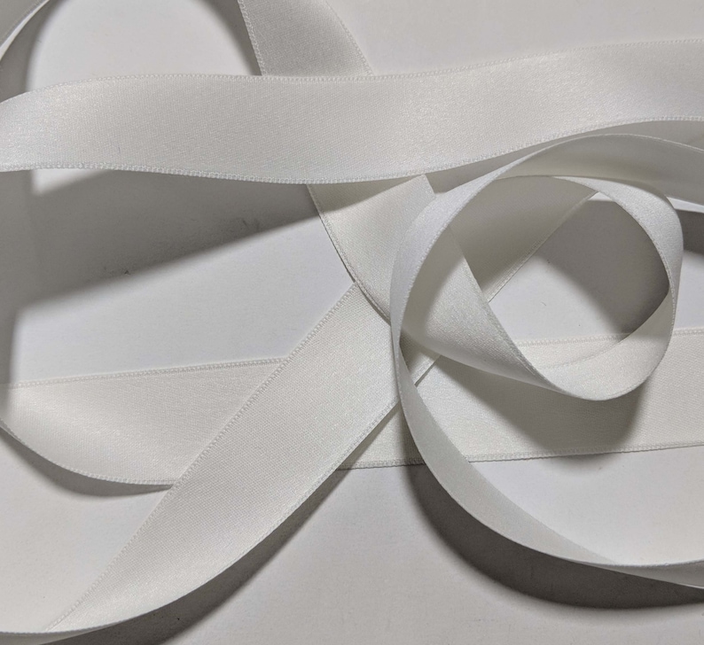 White Satin 100% COTTON Ribbon 4 Widths to Choose From - Etsy