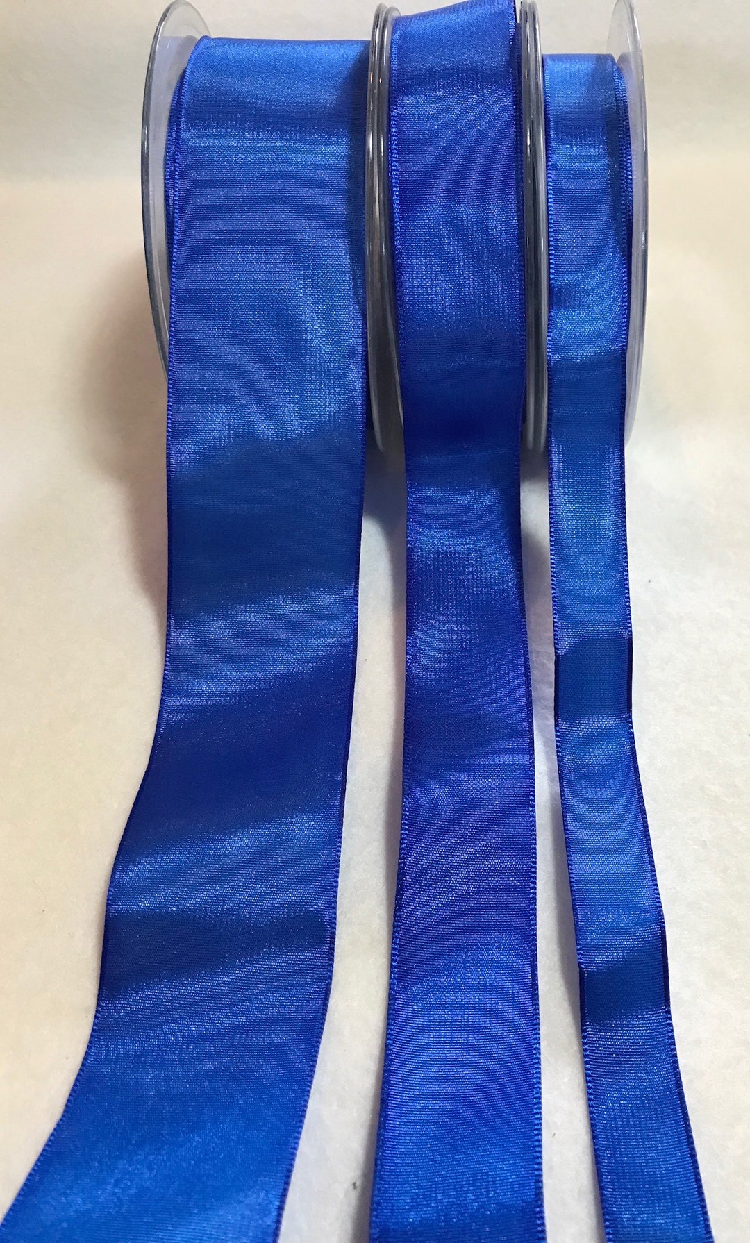 Royal Blue Wired Taffeta Ribbon - Made in France (3 Widths to Choose ...