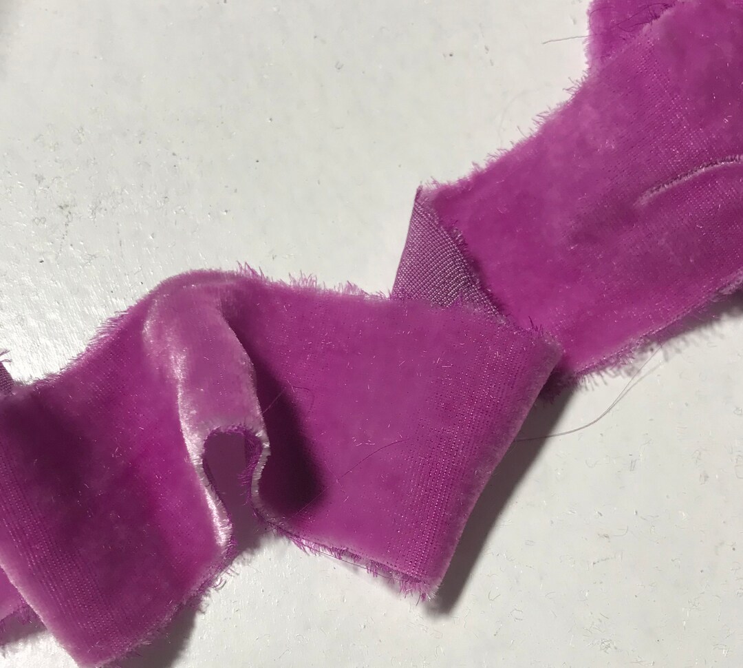 Hand Dyed Light Plum Silk Velvet Ribbon ( 4 Widths to Choose From) - Etsy