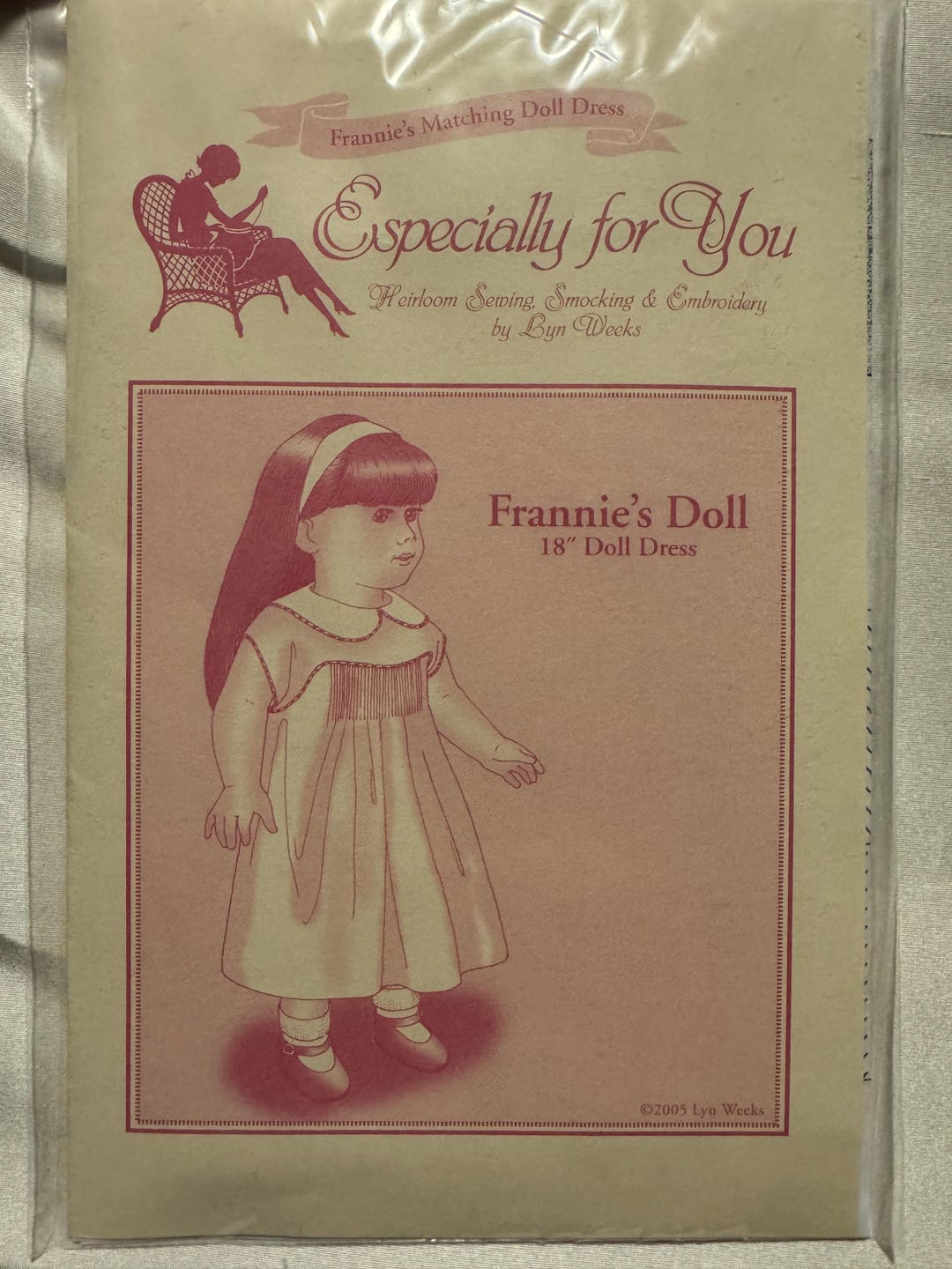2005 Frannie's Doll 18" Doll Dress Sewing Pattern, Especially for You ...