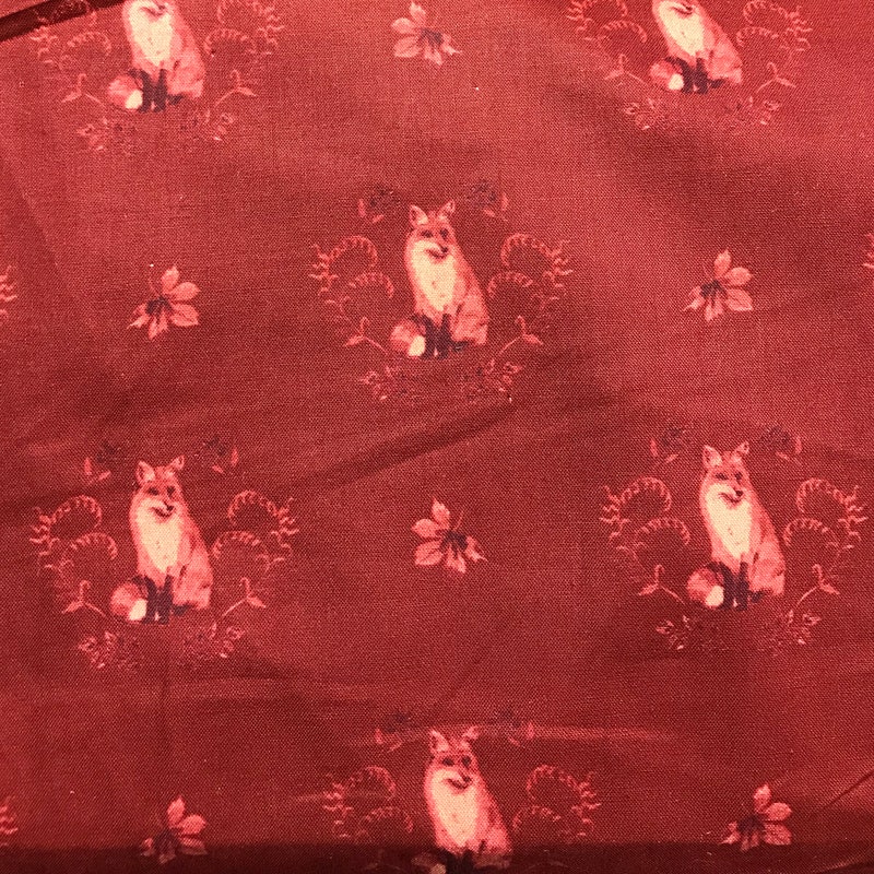Fox Print Fabric - Etsy